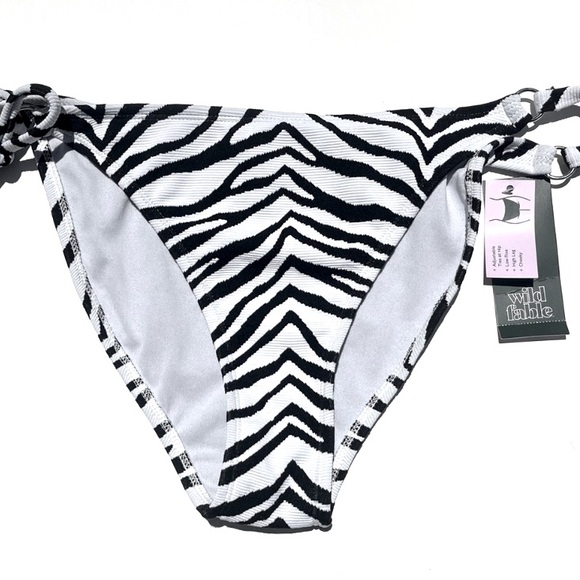 wild fable | Swim | Wild Fable Low Rise High Leg Cheeky Zebra Bikini ...